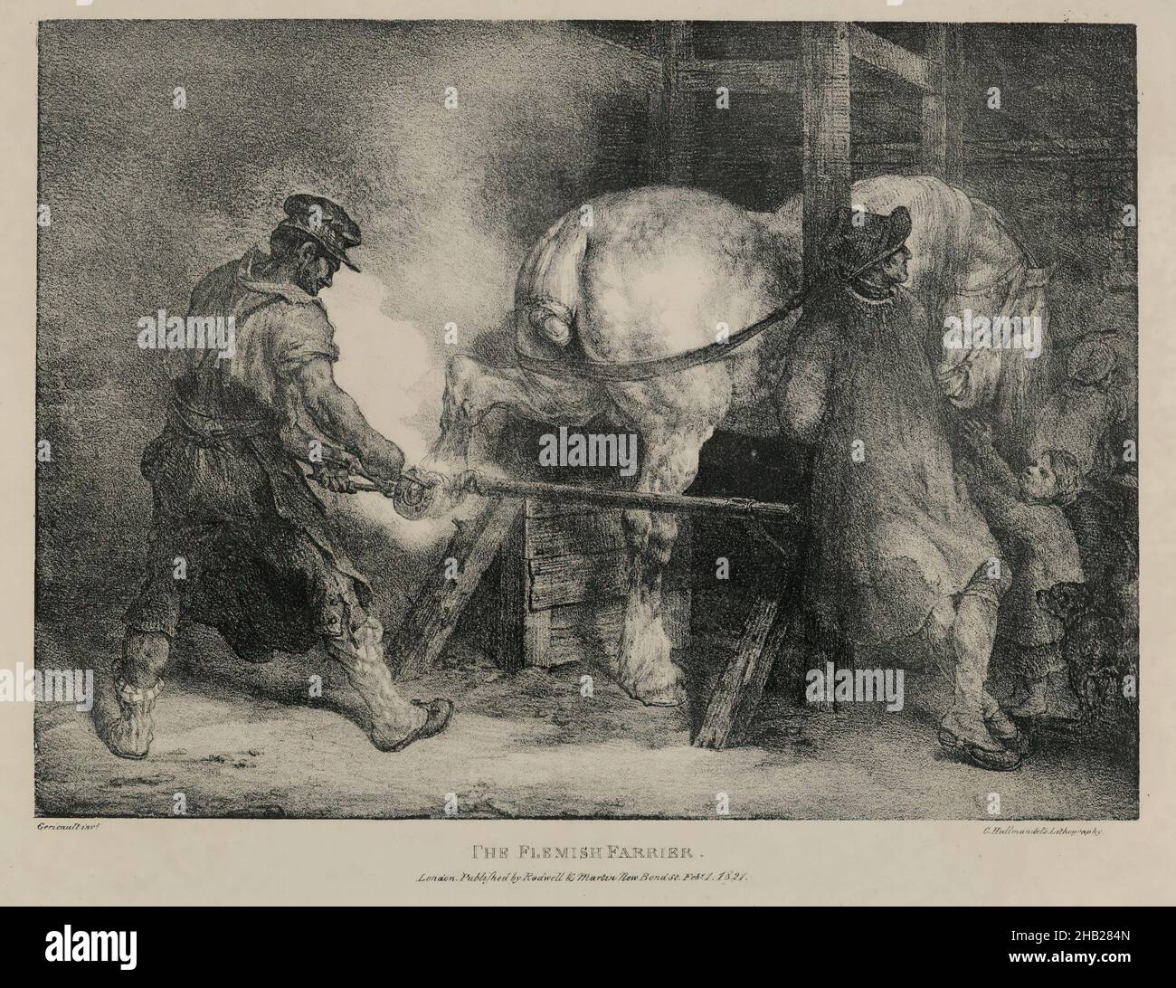 The Flemish Farrier, Théodore Géricault, French, 1791-1829, Lithograph ...