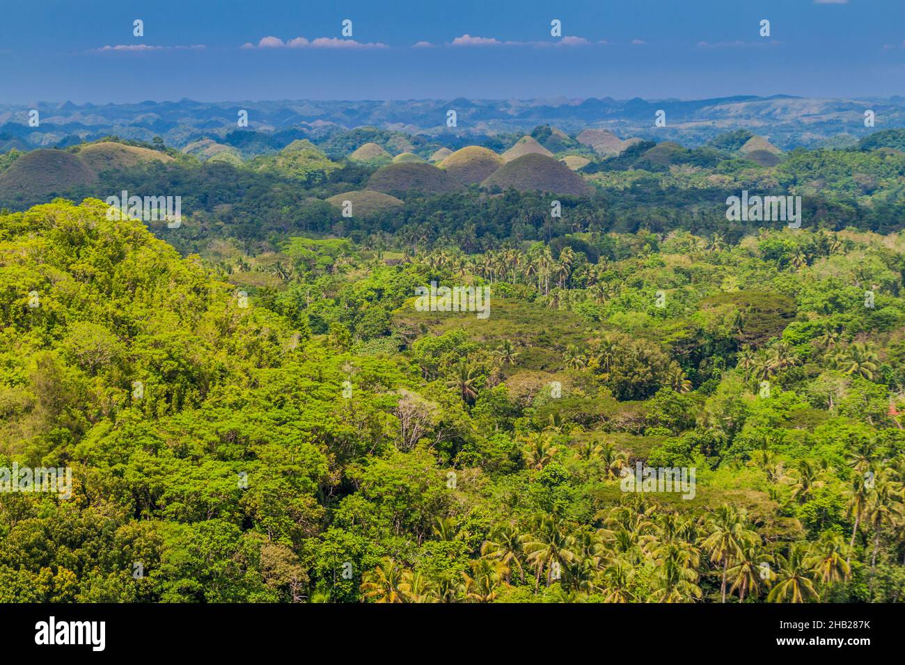 Geological formation The Chocolate Hills on Bohol island, Philippines ...