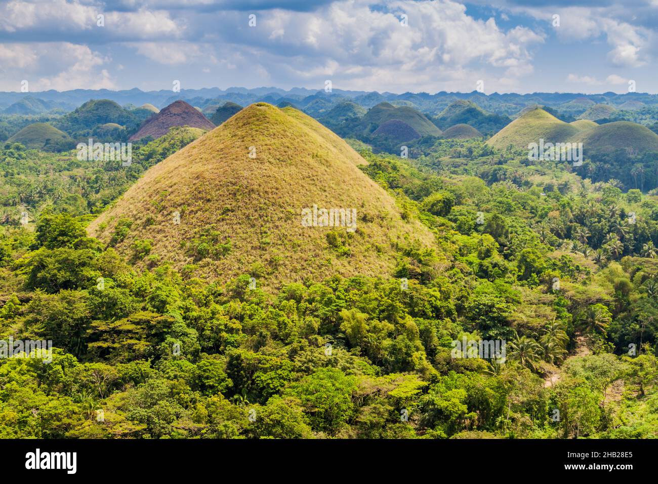 View of Chocolate hills, Bohol island, Philippines Stock Photo - Alamy