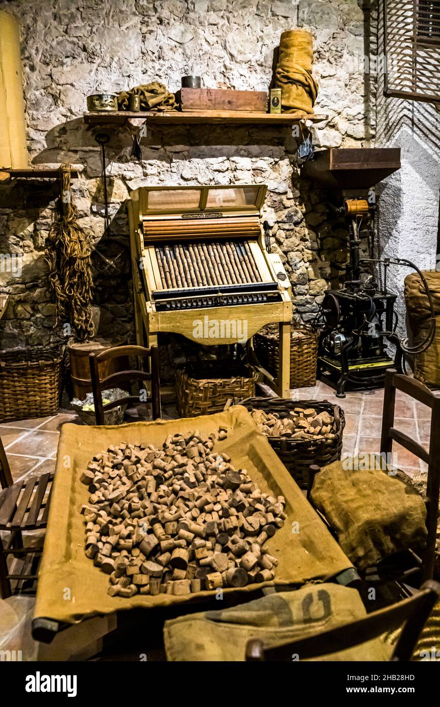 Cork production equipment in the museum of Arts & Traditions Populaires ...