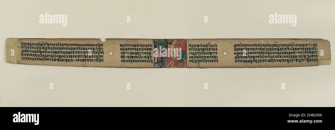 Folio from a Gandavyuha Manuscript, Colors on palm leaf, Nepal, 12th ...