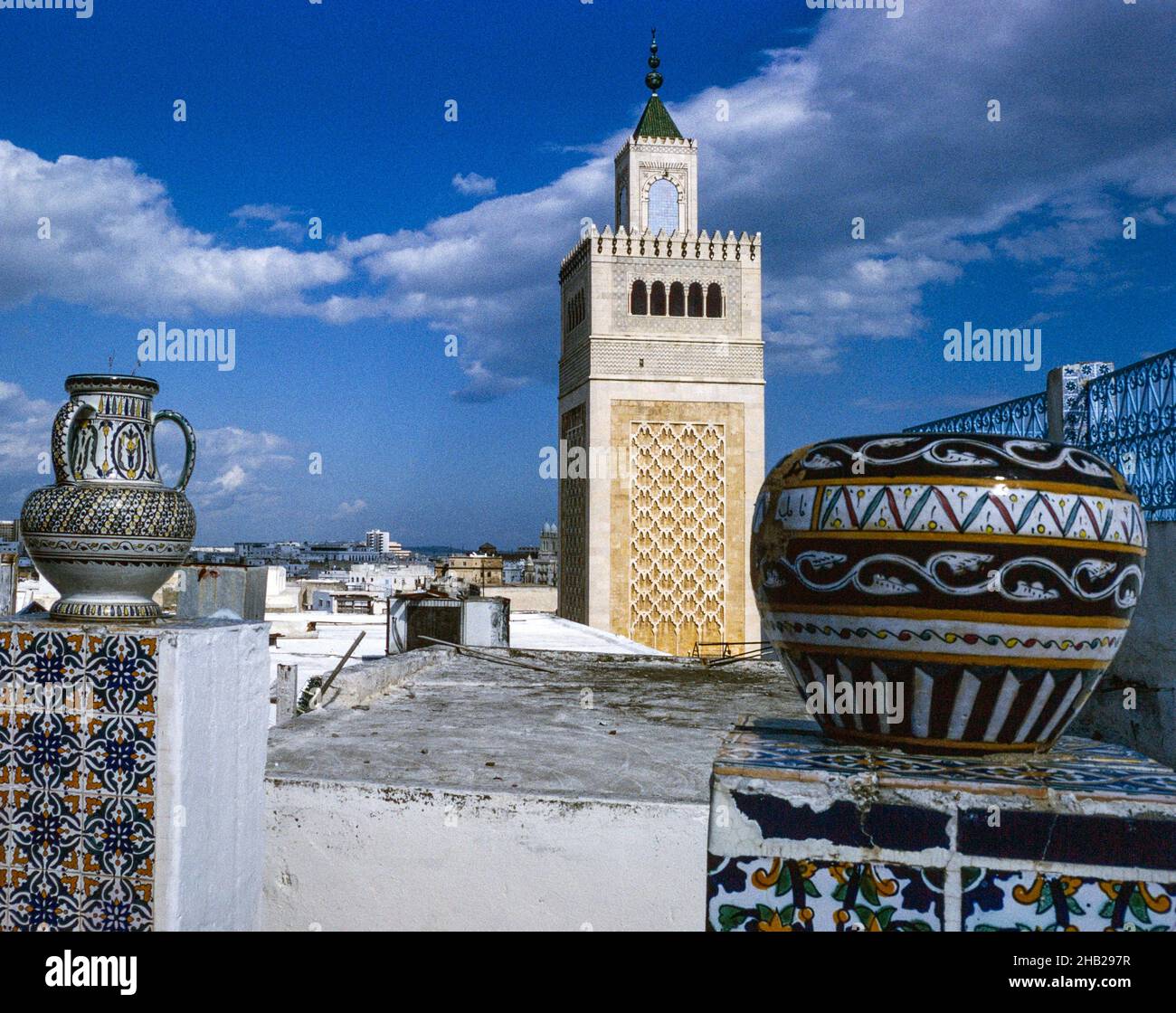 Al-Zaytuna Mosque, Ez-Zitouna Mosque, El-Zituna Mosque in central Tunis ...