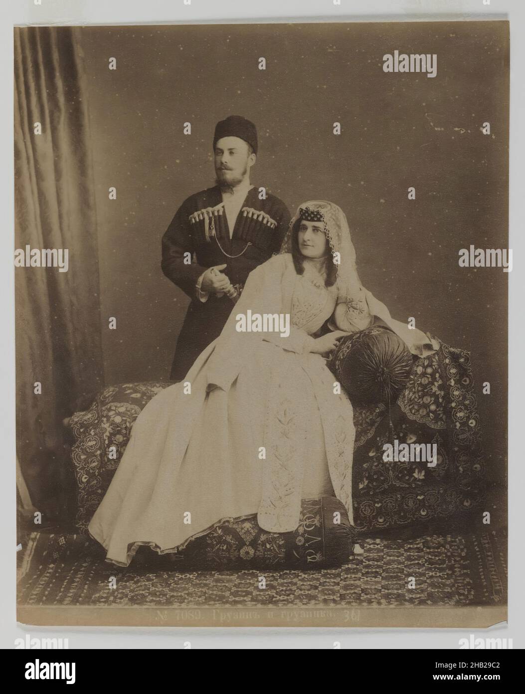 Albumen silver photograph, 19th century, Qajar, Qajar Period, 13 9/16 x ...