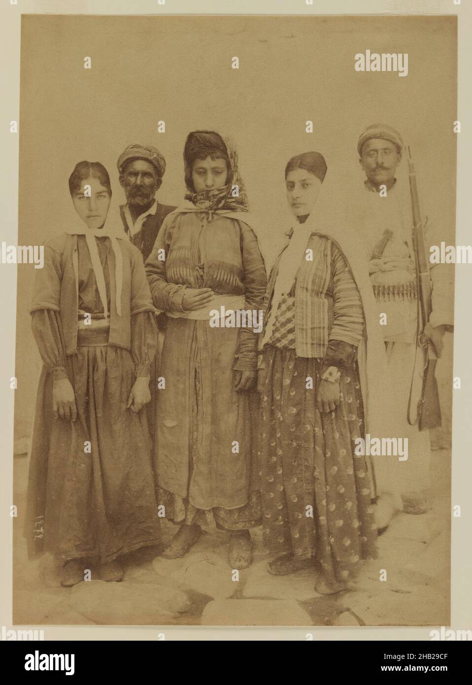 Albumen silver photograph, 19th century, Qajar, Qajar Period, 13 9/16 x ...