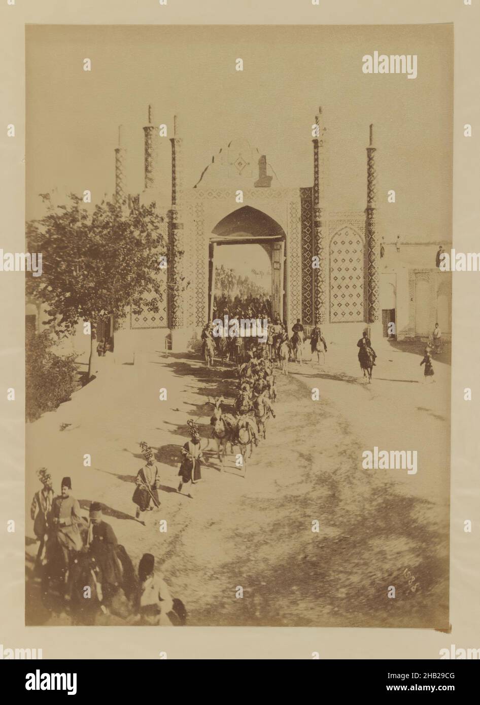 Albumen silver photograph, 19th century, Qajar, Qajar Period, 13 7/16 x ...