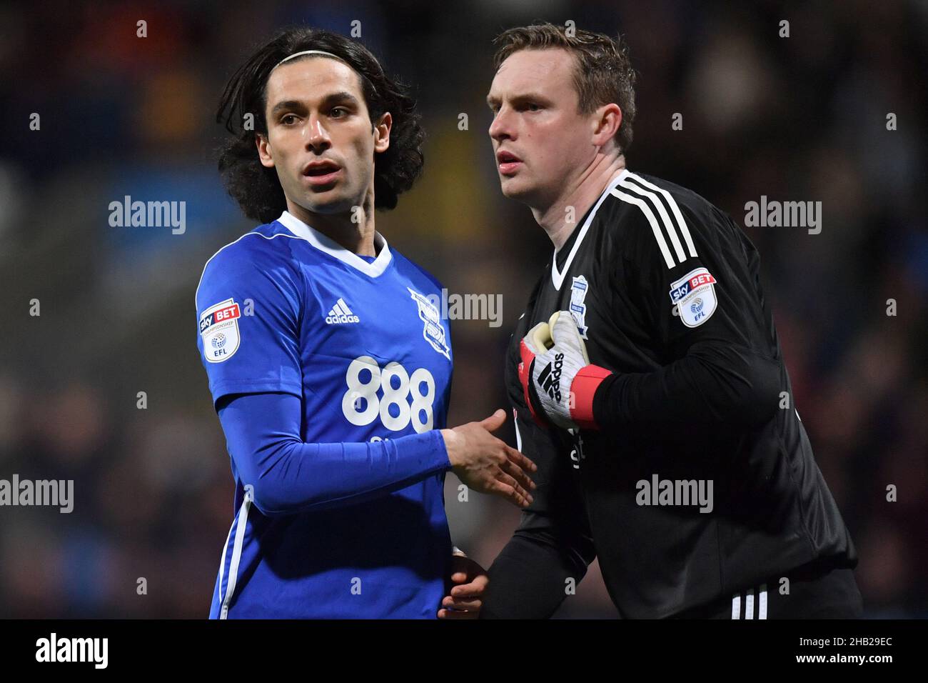 Birmingham City's Jota and Birmingham City goalkeeper David Stockdale ...