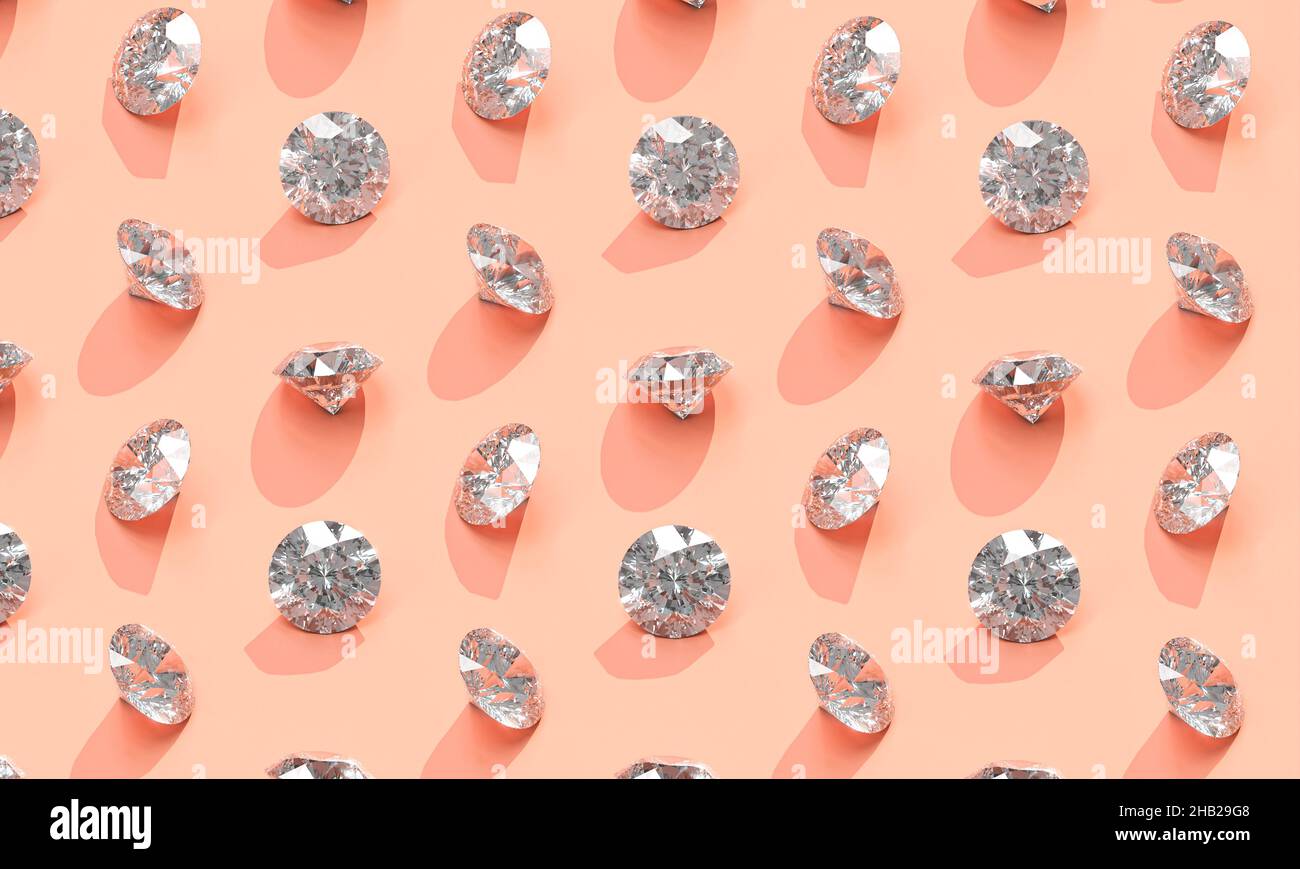 diamond on pink background. 3d render Stock Photo - Alamy