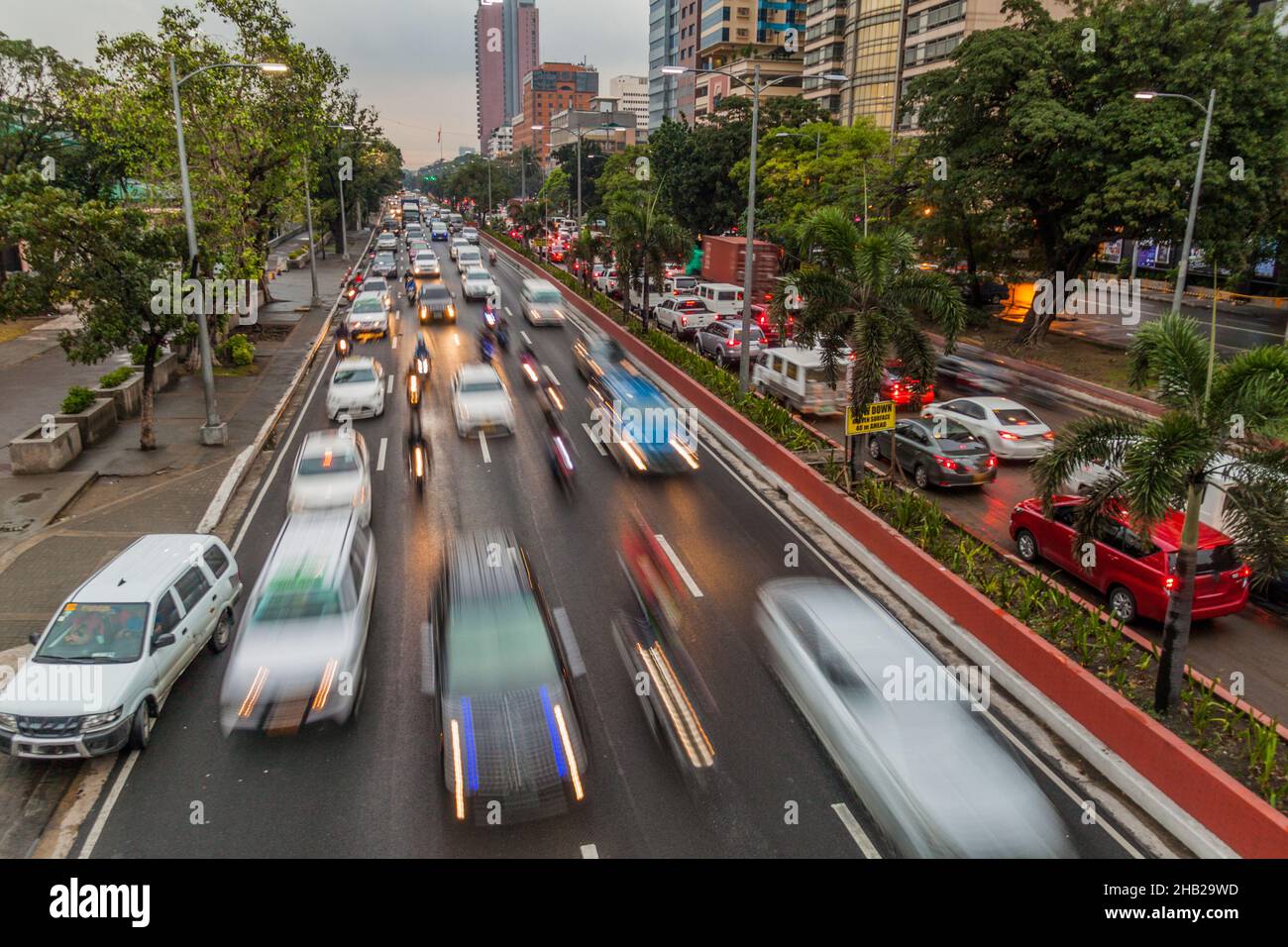 Roxas boulevard in Ermita district in Manila, Philippines Stock Photo ...