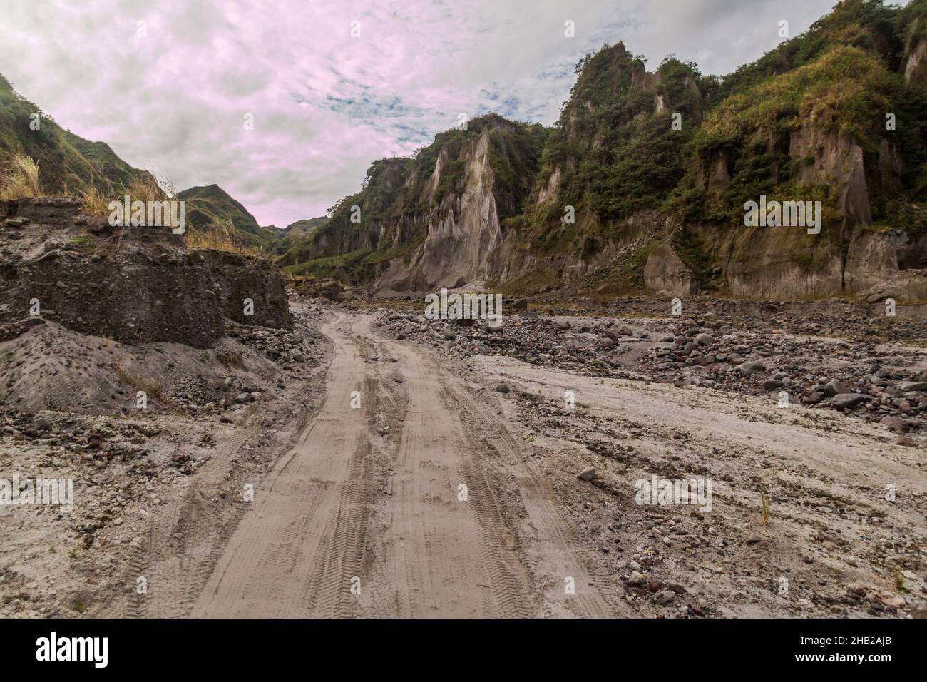 Lahar mudflow remnants at Pinatubo volcano, Philippines Stock Photo - Alamy