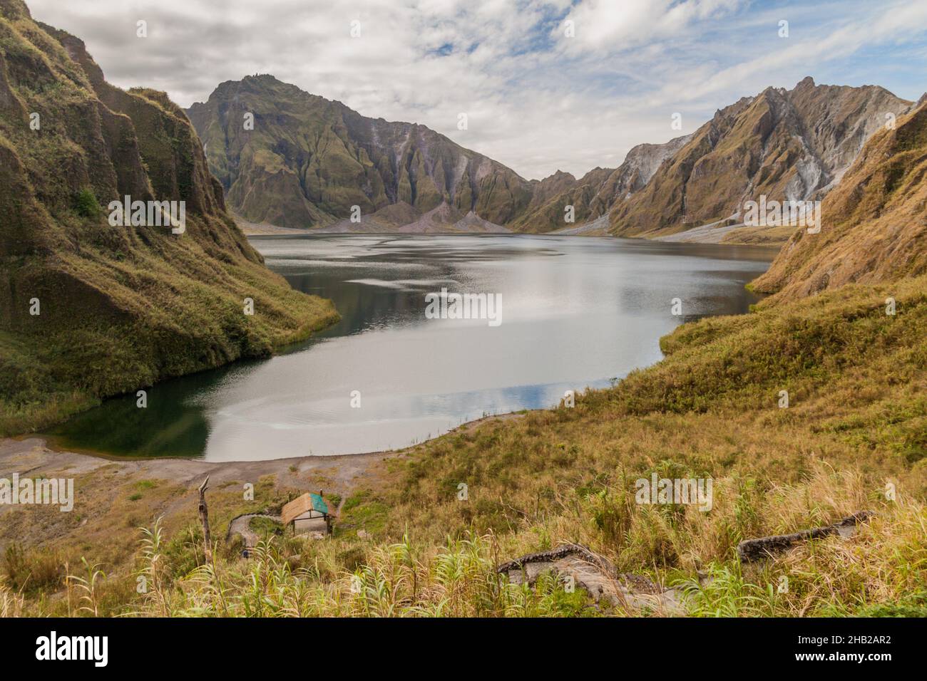 Lake Pinatubo, summit crater lake of Mount Pinatubo volcano ...