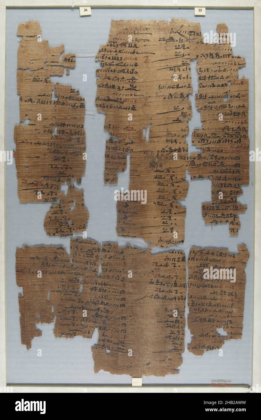 The Wilbour Papyrus, Papyrus, ink, Middle Egypt, Egypt, ca. 1147 B.C.E ...