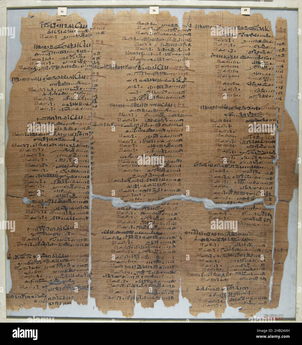 The Wilbour Papyrus, Papyrus, ink, Middle Egypt, Egypt, ca. 1147 B.C.E ...