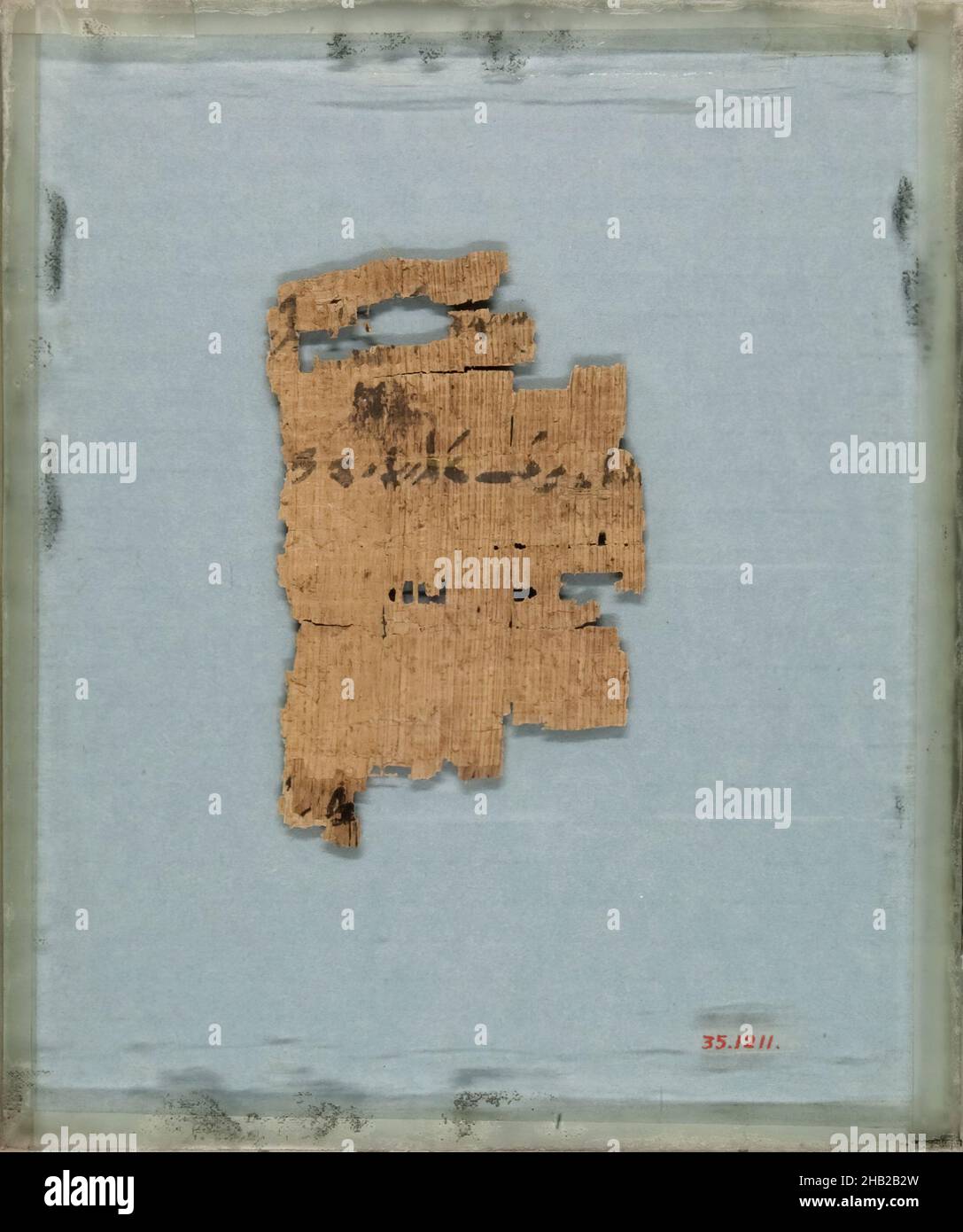 Papyrus Fragment Inscribed in Demotic, Papyrus, ink, Egypt, 305-30 B.C ...