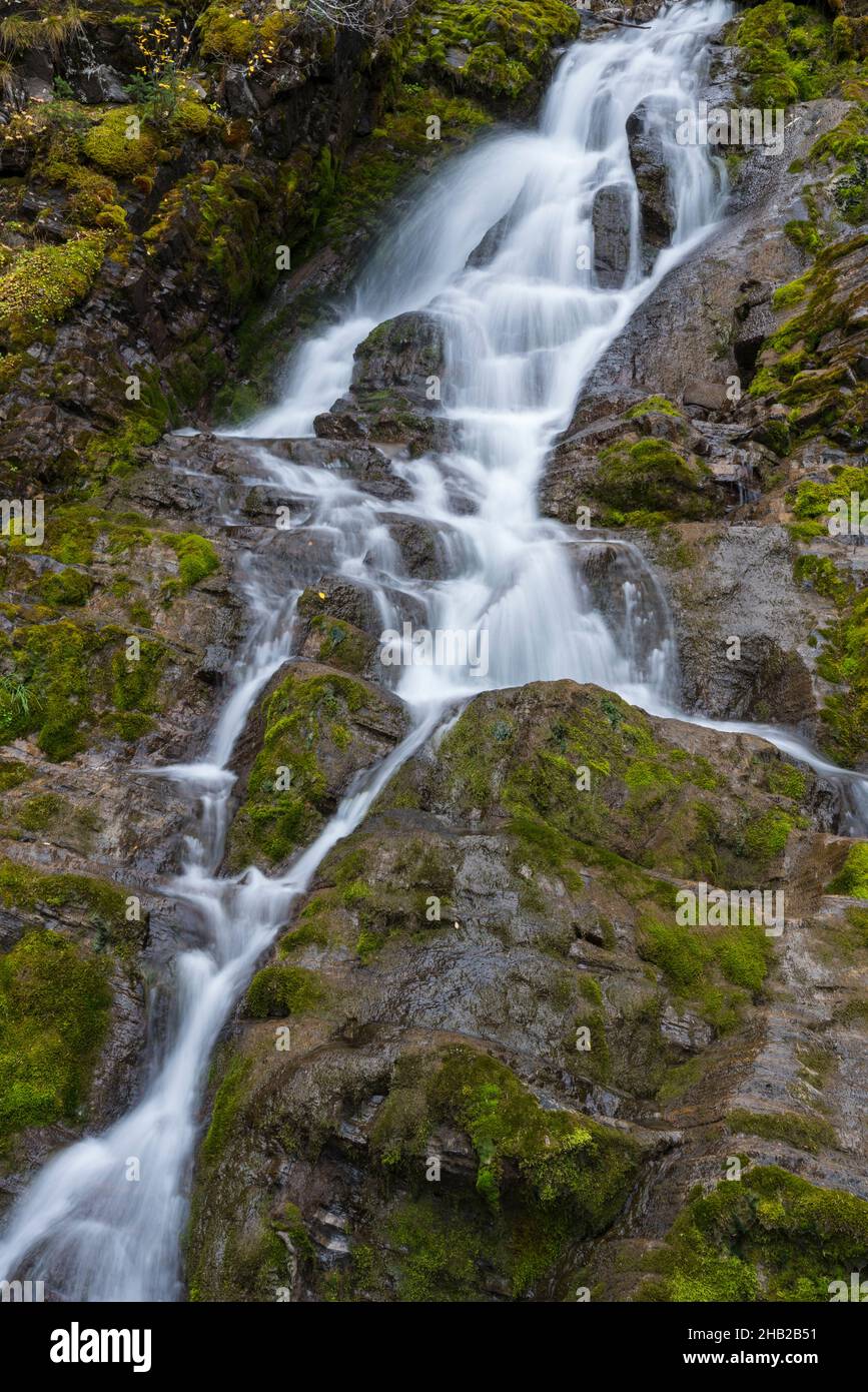 Turret Falls, Kananaskis Lakes, Alberta, Canadian Rockies Stock Photo ...