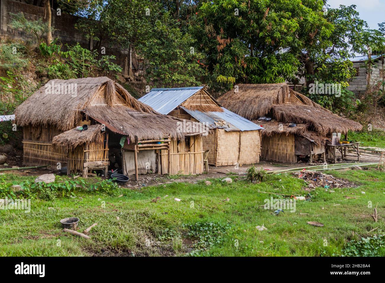 Simple local house in Santa Juliana village, Luzon island, Philippines ...