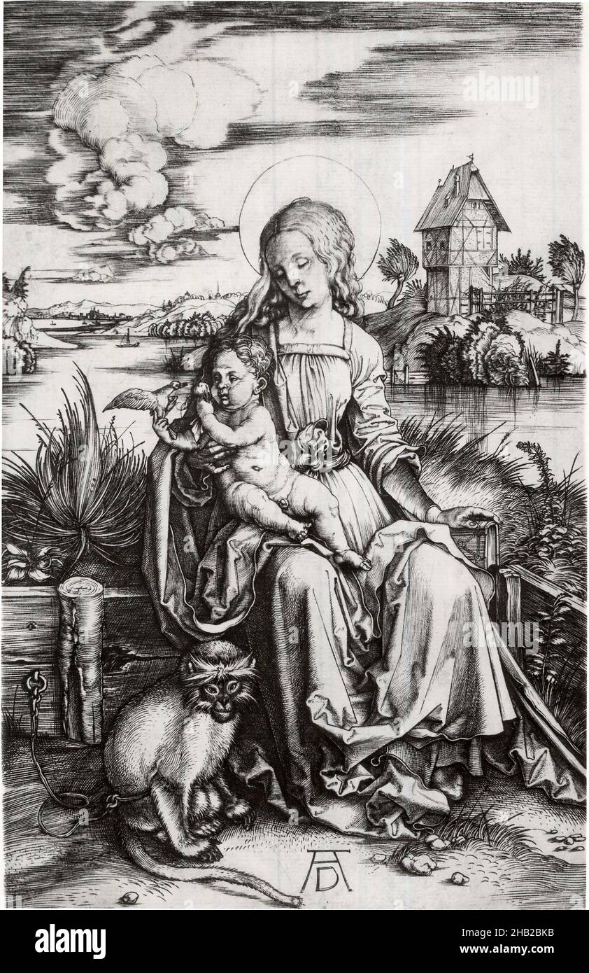 Madonna and Child with Monkey, Albrecht Dürer, German, 1471-1528 ...