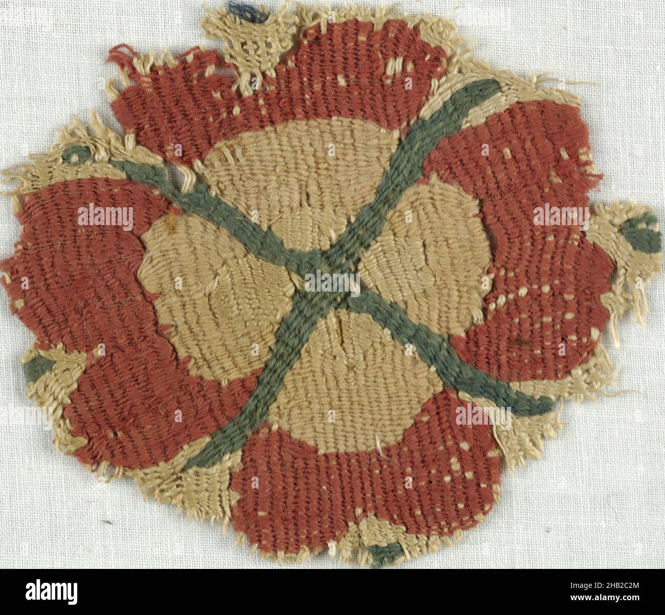 Rosette Fragment, Coptic, Flax, wool, 5th-7th century C.E., Late ...