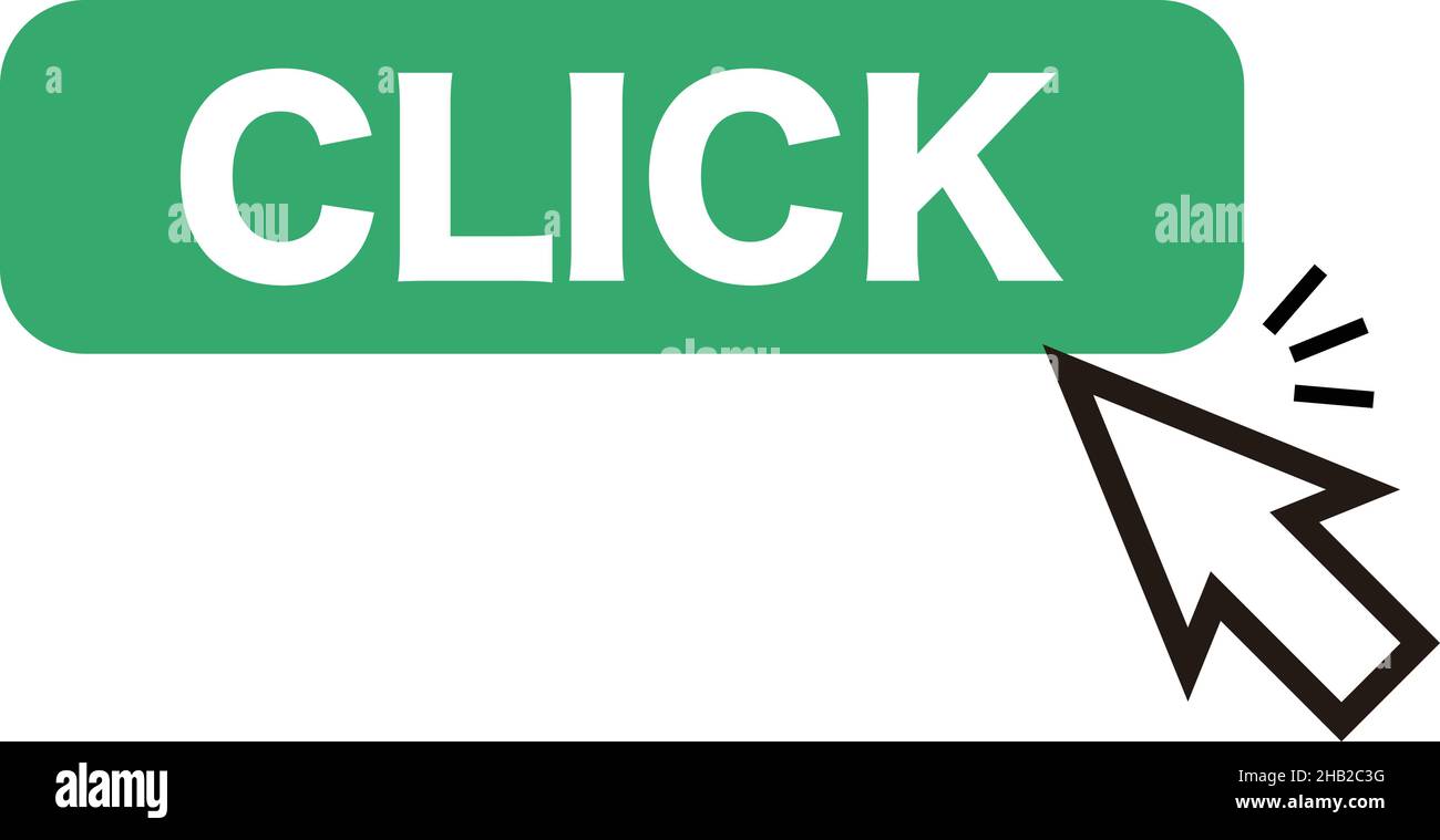 Mouse cursor icon clicking button. vector Stock Vector Image & Art - Alamy