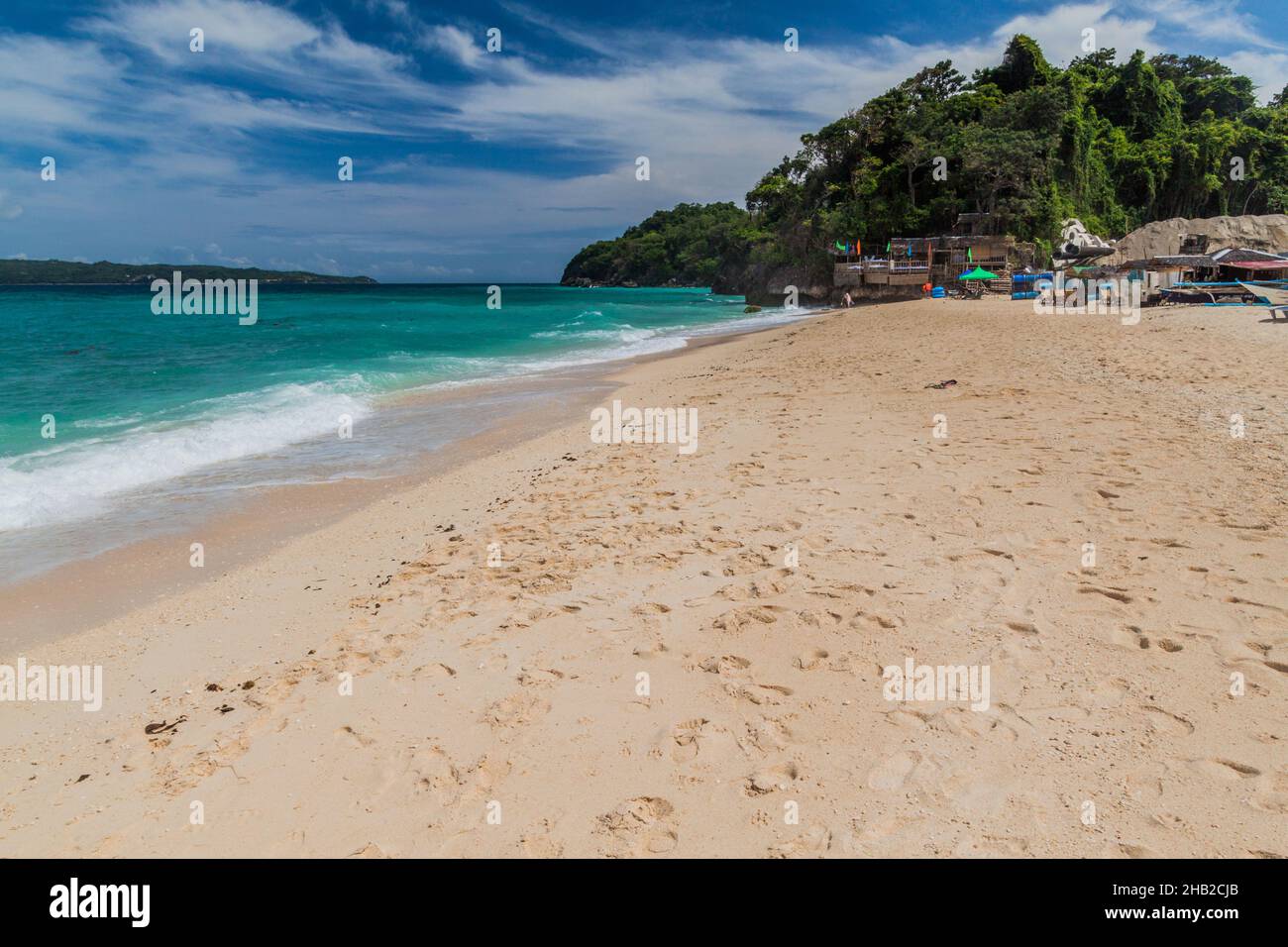 View of Puka shell beach at Boracay island, Philippines Stock Photo - Alamy
