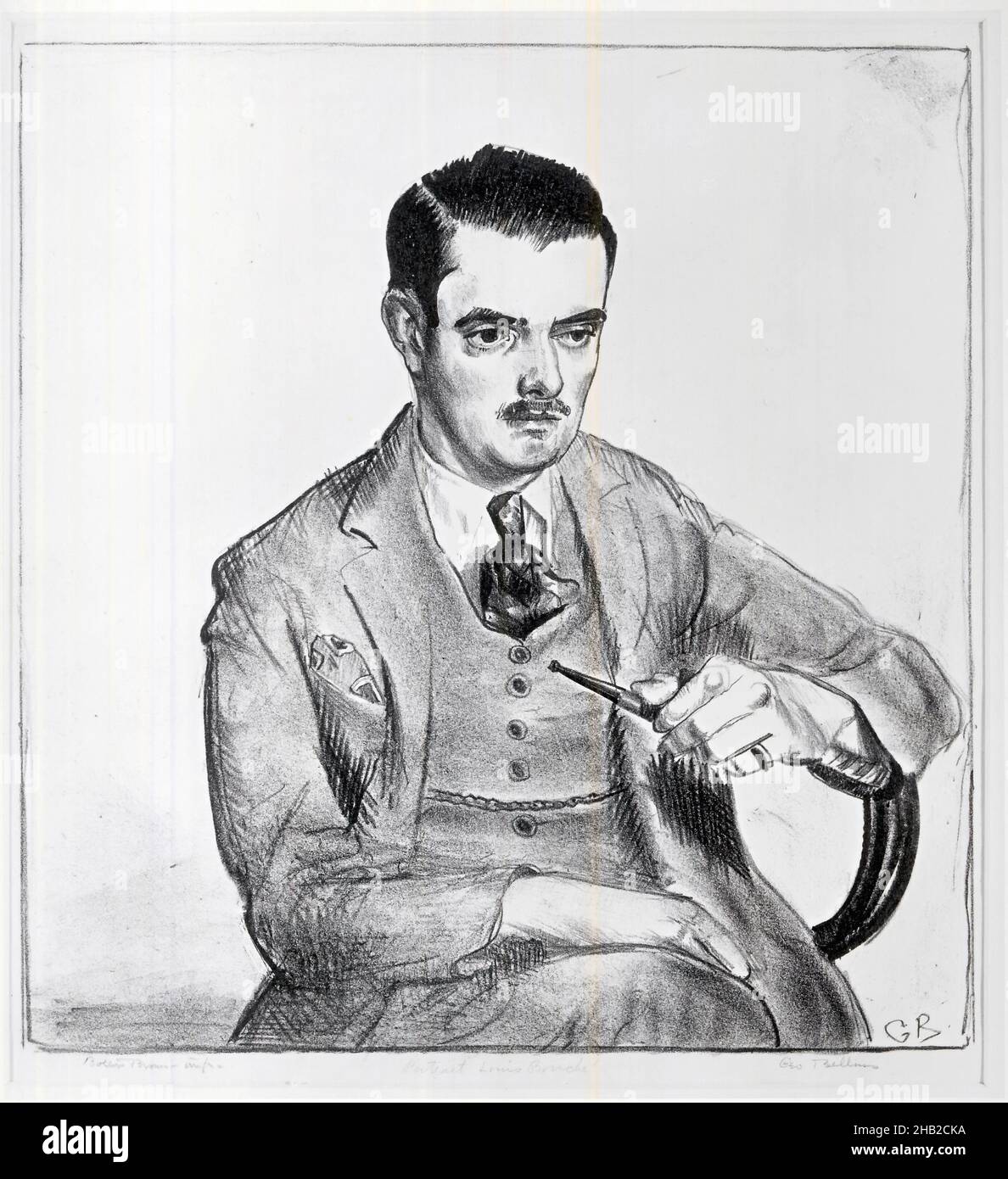 Portrait of Louis Bouche, George Wesley Bellows, American, 1882-1925 ...