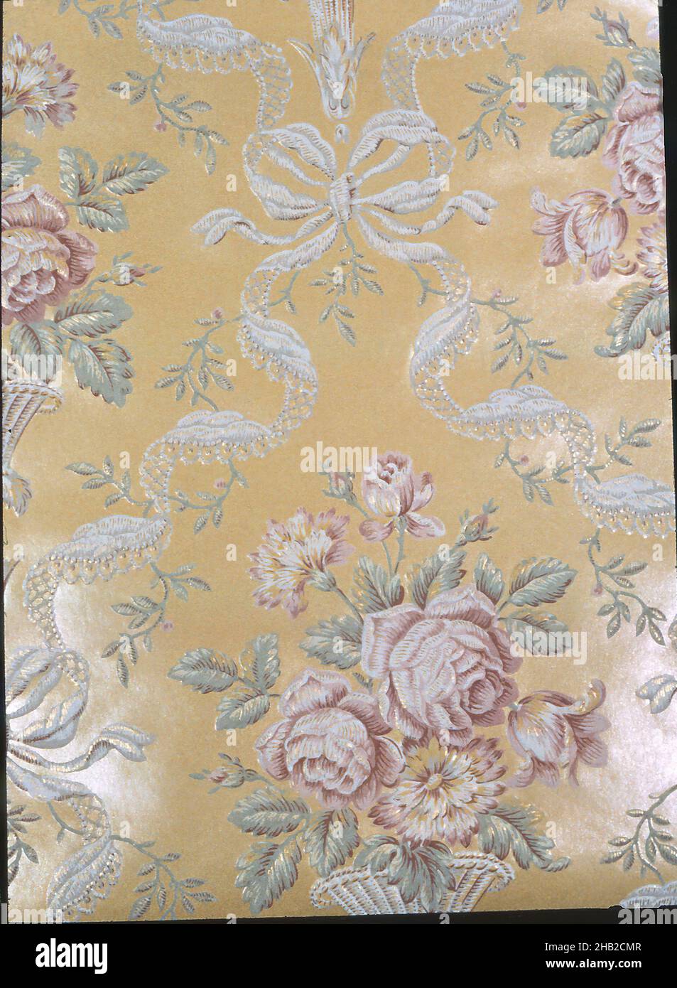 Wallpaper, Paper, ca. 1890, 19 3/4 x 24 in., 50.2 x 61.0 cm Stock Photo ...
