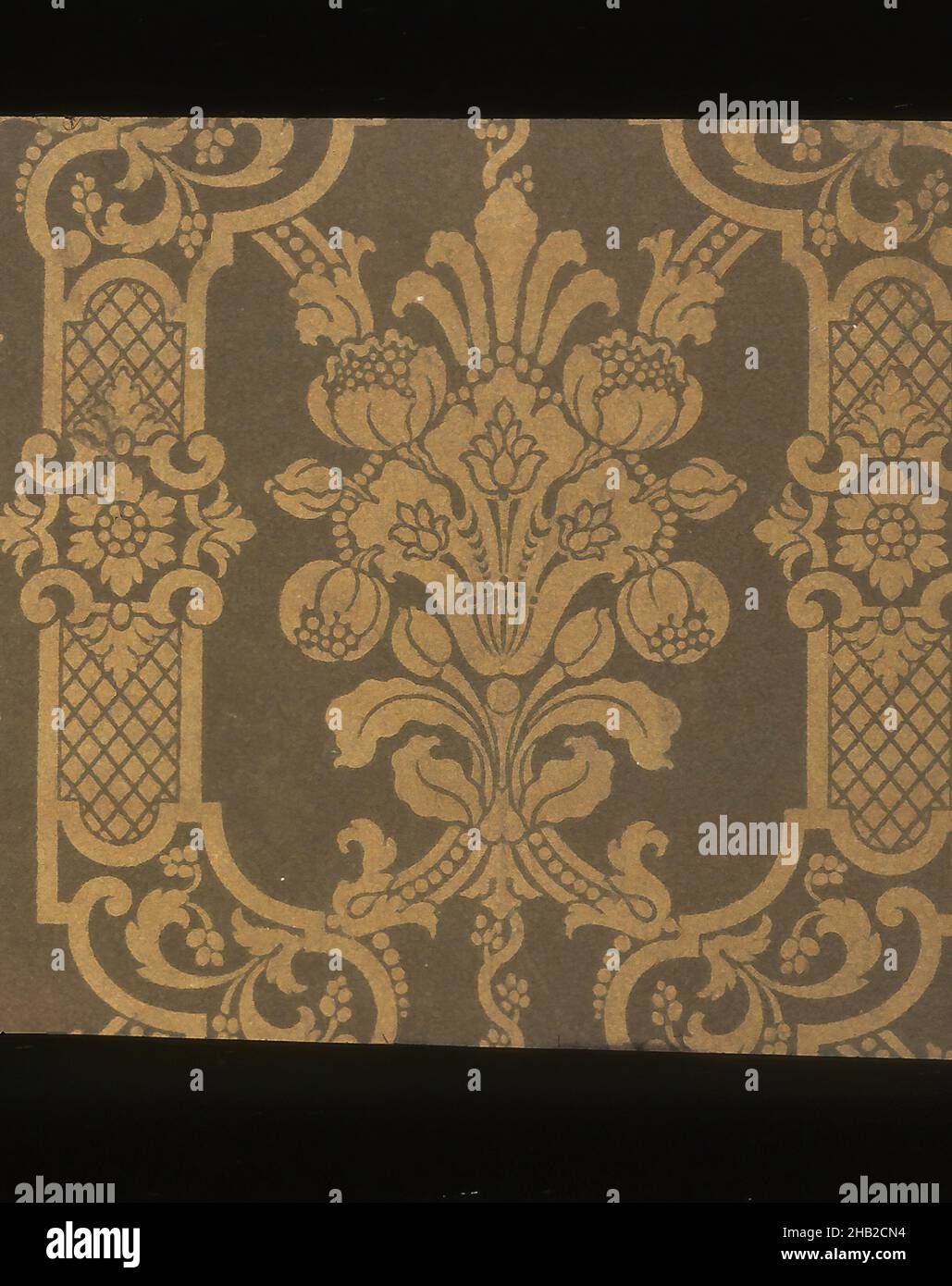 Wallpaper, Paper, ca. 1900, 19 5/8 x 17 in., 49.8 x 43.2 cm Stock Photo ...