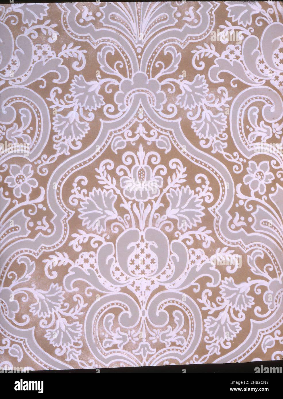 Wallpaper, Paper, ca. 1900, 19 3/4 x 25 1/8 in., 50.2 x 63.8 cm Stock ...