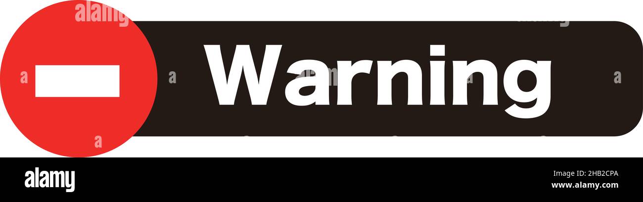 Stop button and Warning character. Vector logo icon Stock Vector Image ...