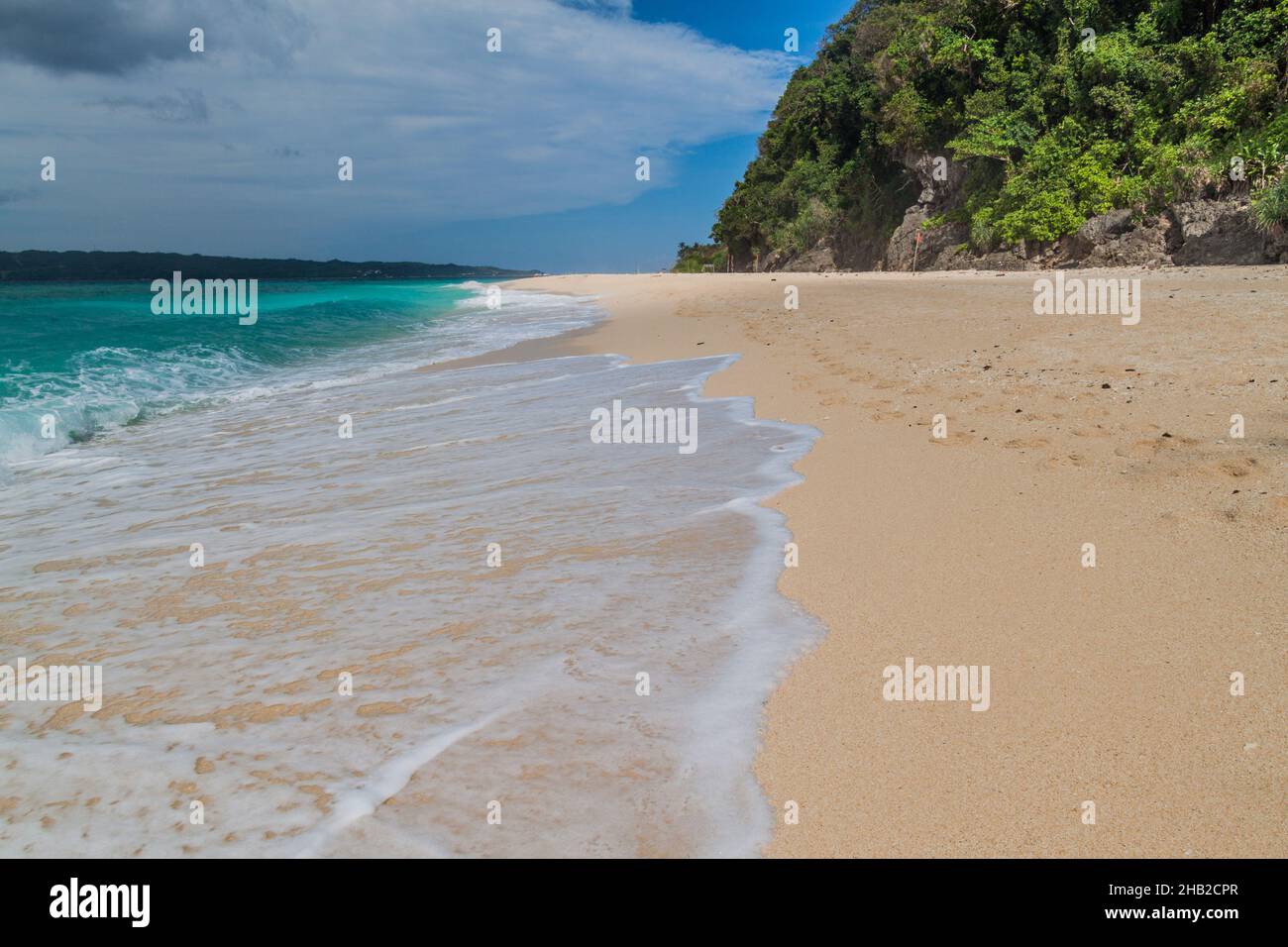 View of Puka shell beach at Boracay island, Philippines Stock Photo - Alamy