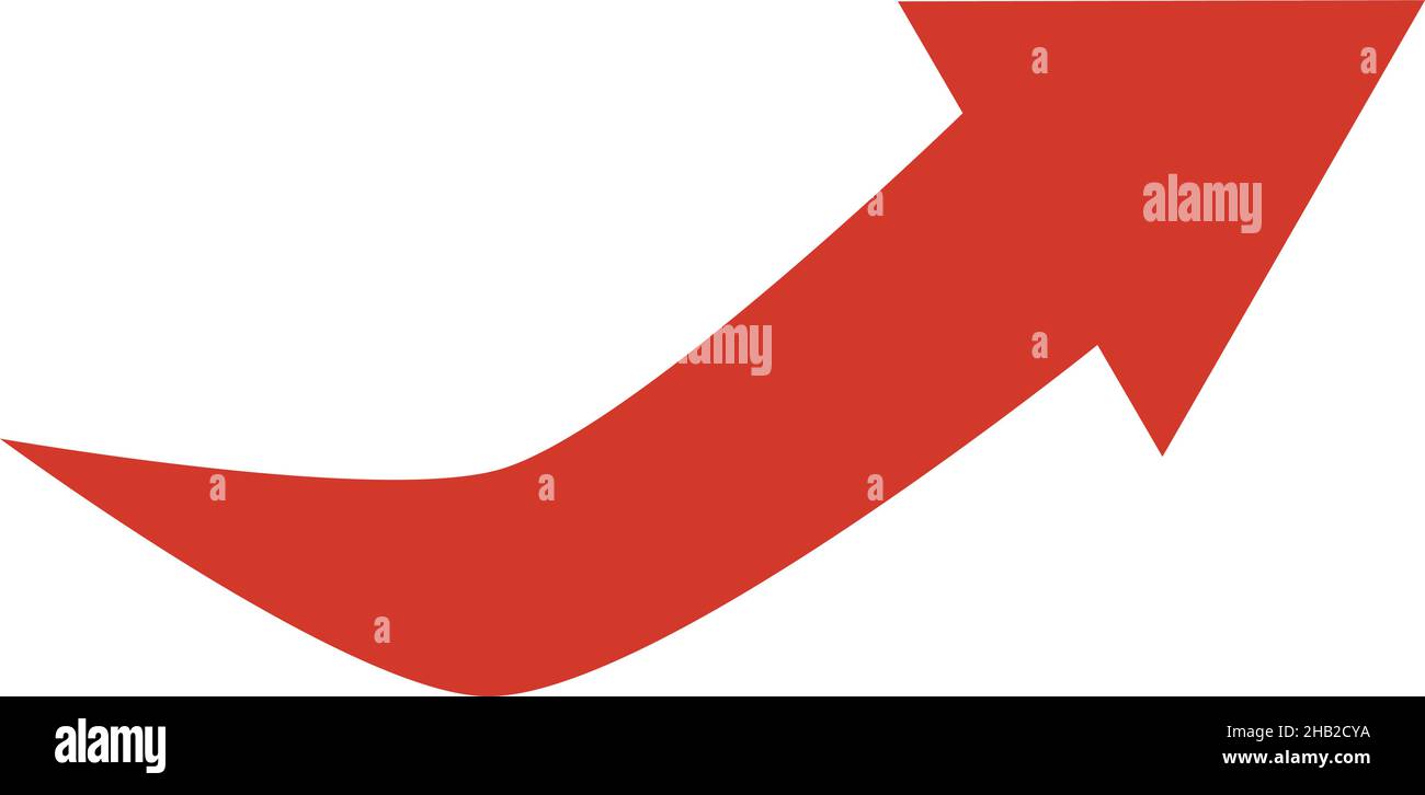 Red arrow icon to rise. vector Stock Vector Image & Art - Alamy