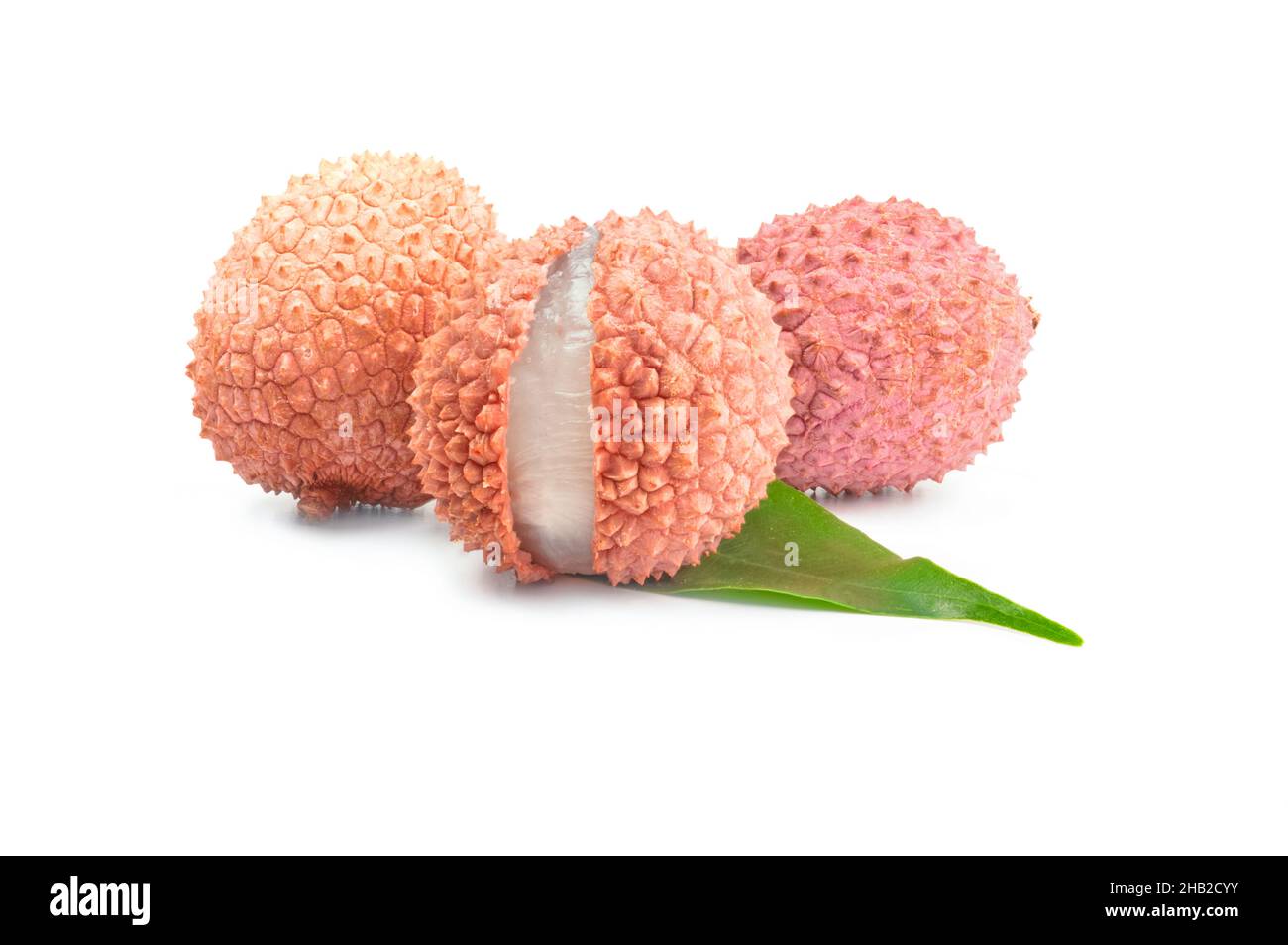 Litchi isolated on a white background with clipping path Stock Photo ...