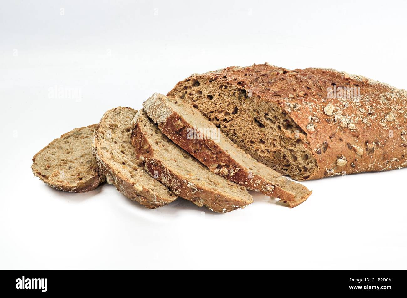 Slices of rye bread isolated on white background Stock Photo - Alamy