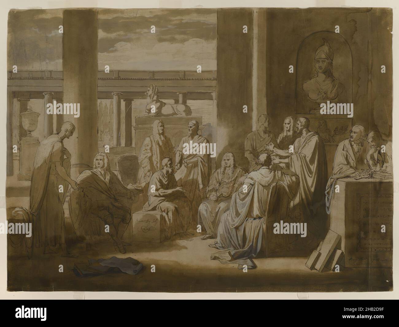 Know Thy Self, Benjamin West, American, 1738-1820, Iron gall ink and ...