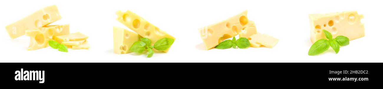 Collection of cheese isolated on a white background cutout Stock Photo ...