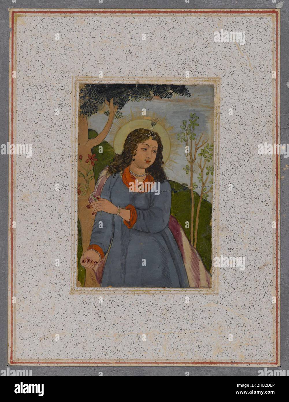 Angel, Mughal, Opaque watercolor on paper, Deccan, India, after 1675 ...