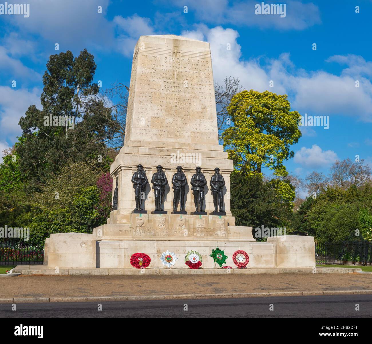The Guards Memorial opposite Horse Guards Parade on the edge of St ...