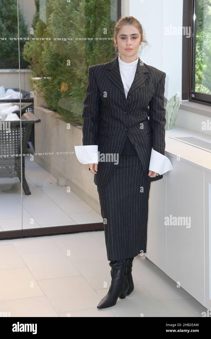 Greta Scarano attends the photocall of the movie Supereroi at the ...