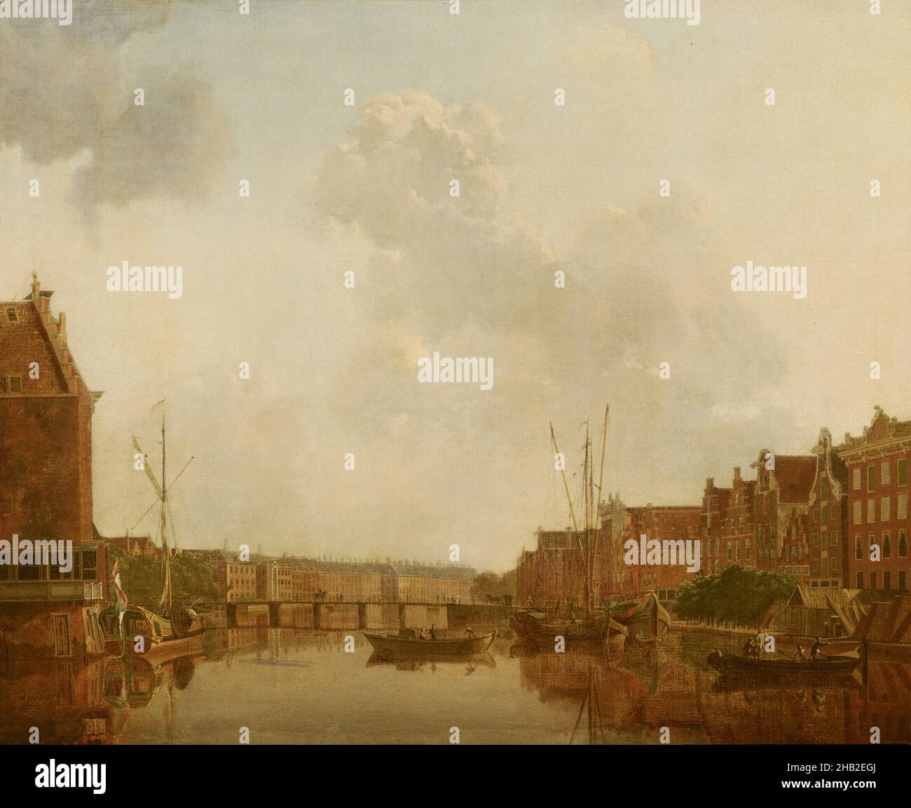 View of the Amstel in Amsterdam, Gerrit Toorenburgh Stock Photo - Alamy