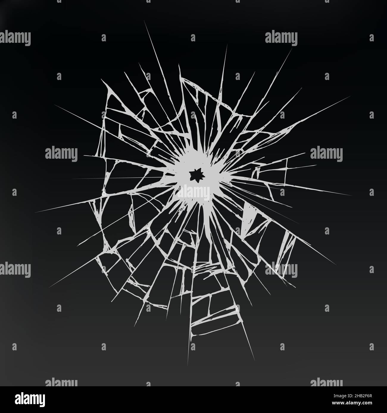 Crack in ice or ground .Damaged windshield .Hand sketch on white ...
