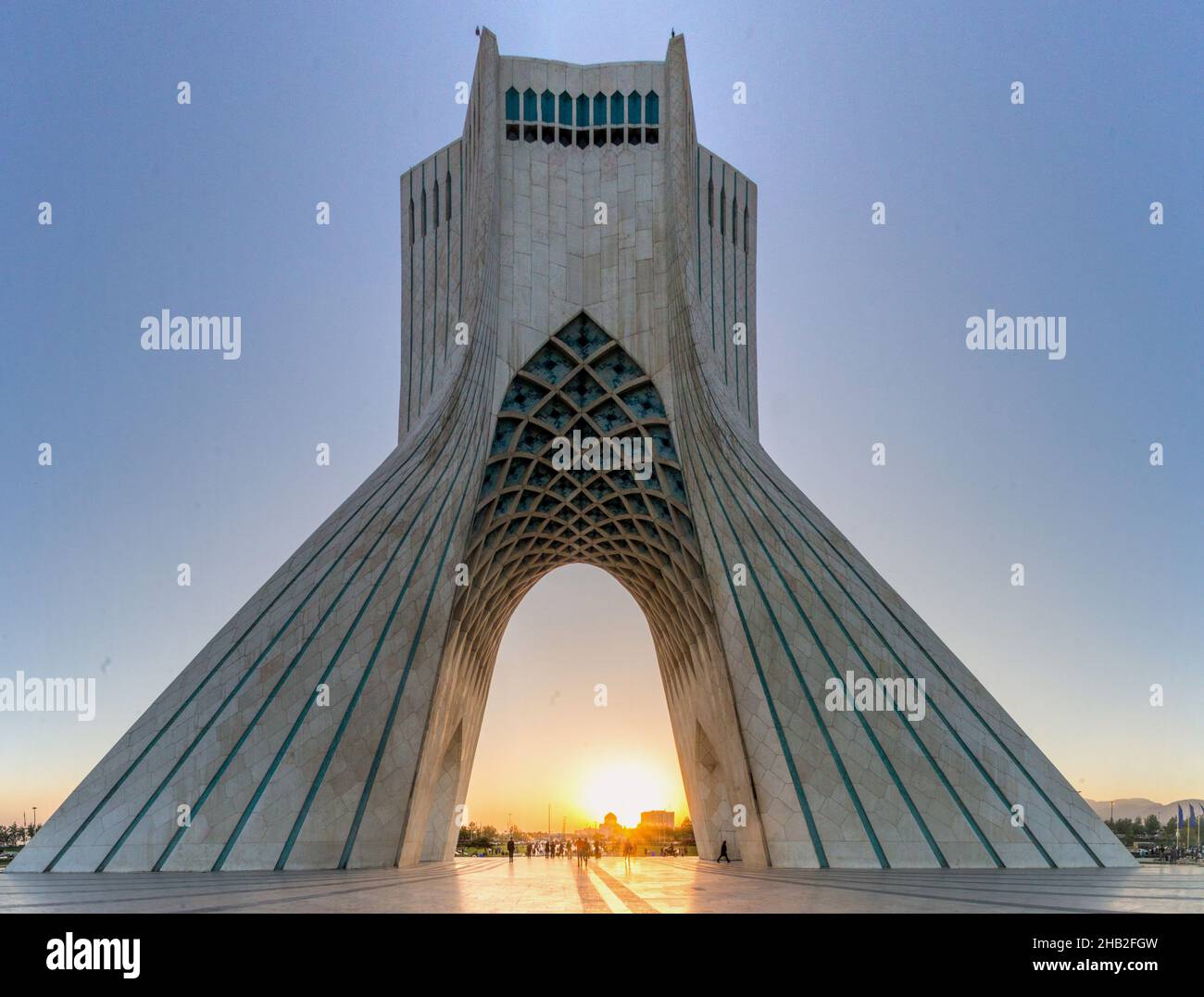 TEHRAN, IRAN - APRIL 2, 2018: Sunset view of Azadi Tower Freedom Tower ...