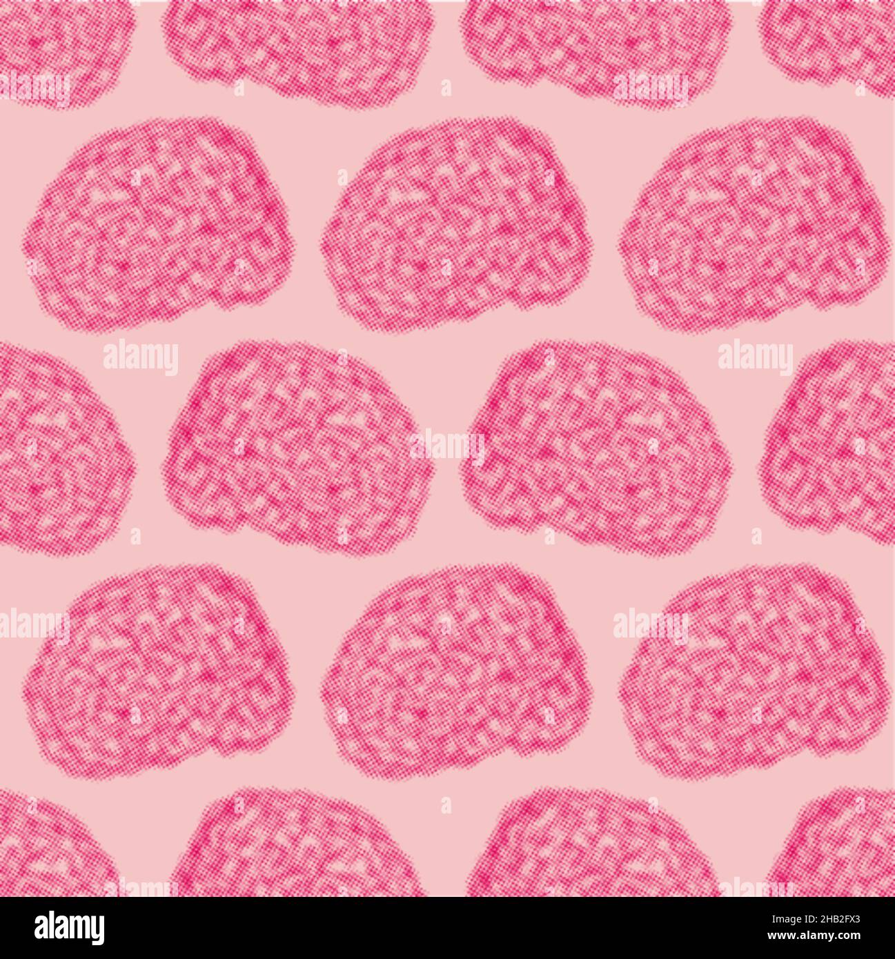 Brain halftone pattern seamless. Brains Pointillism background Stock Vector Image & Art - Alamy