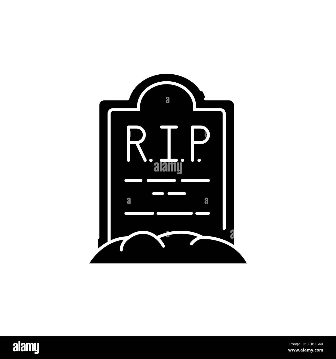 Monument R.I.P line color icon. Religion. Sign for web page Stock ...