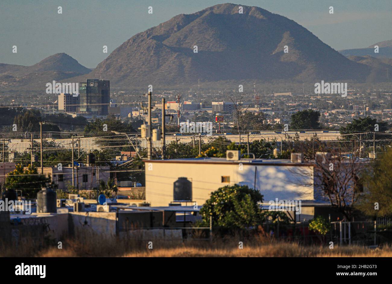 Panoramic view of the horizon of the northern area of the city of ...
