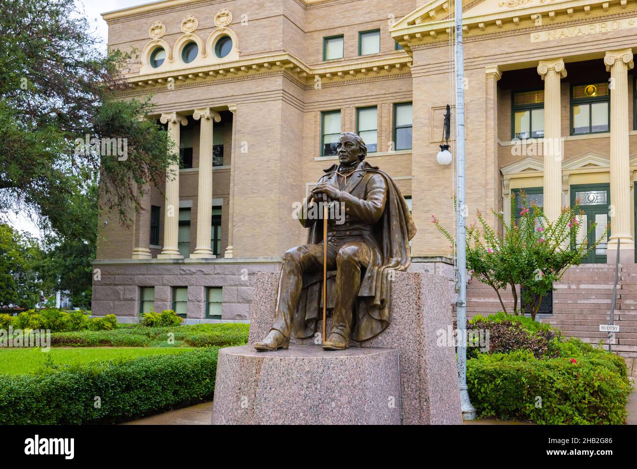Corsicana, Texas, USA - August 17, 2021: Jose Antonio Navarro Monument ...