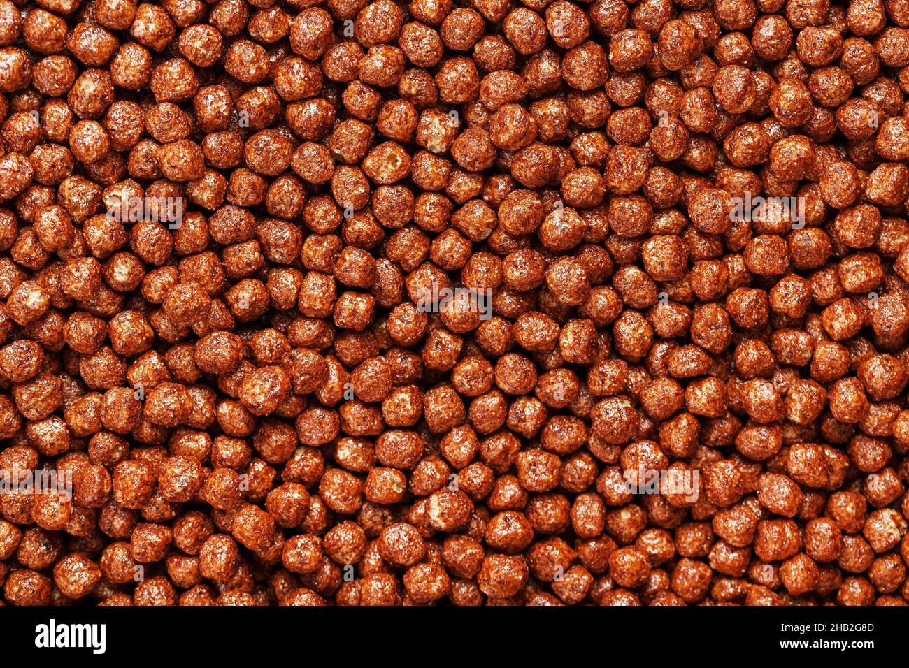Chocolate balls Ready breakfast texture close-up. Full screen as ...