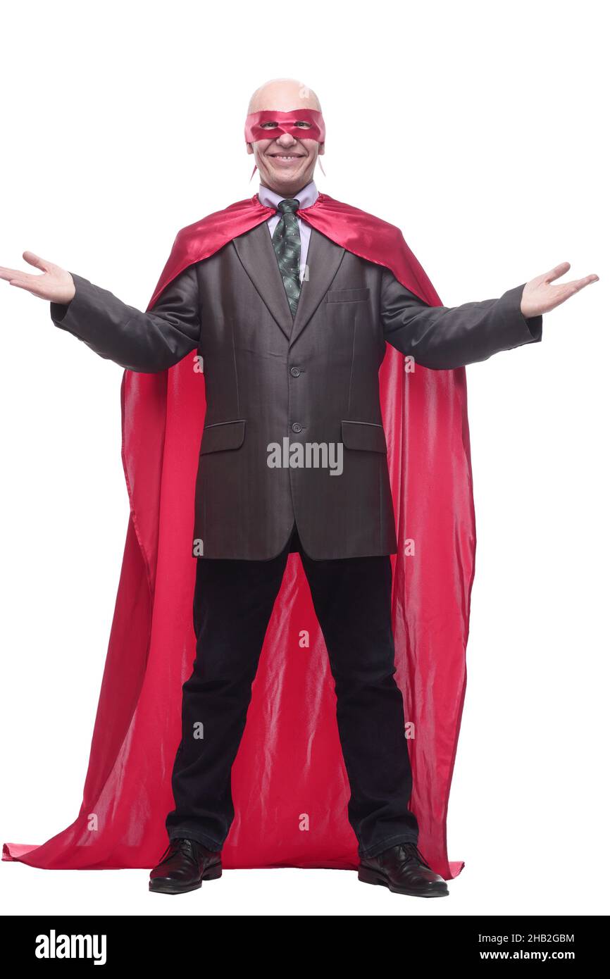 business man in a superhero mask and Cape Stock Photo - Alamy