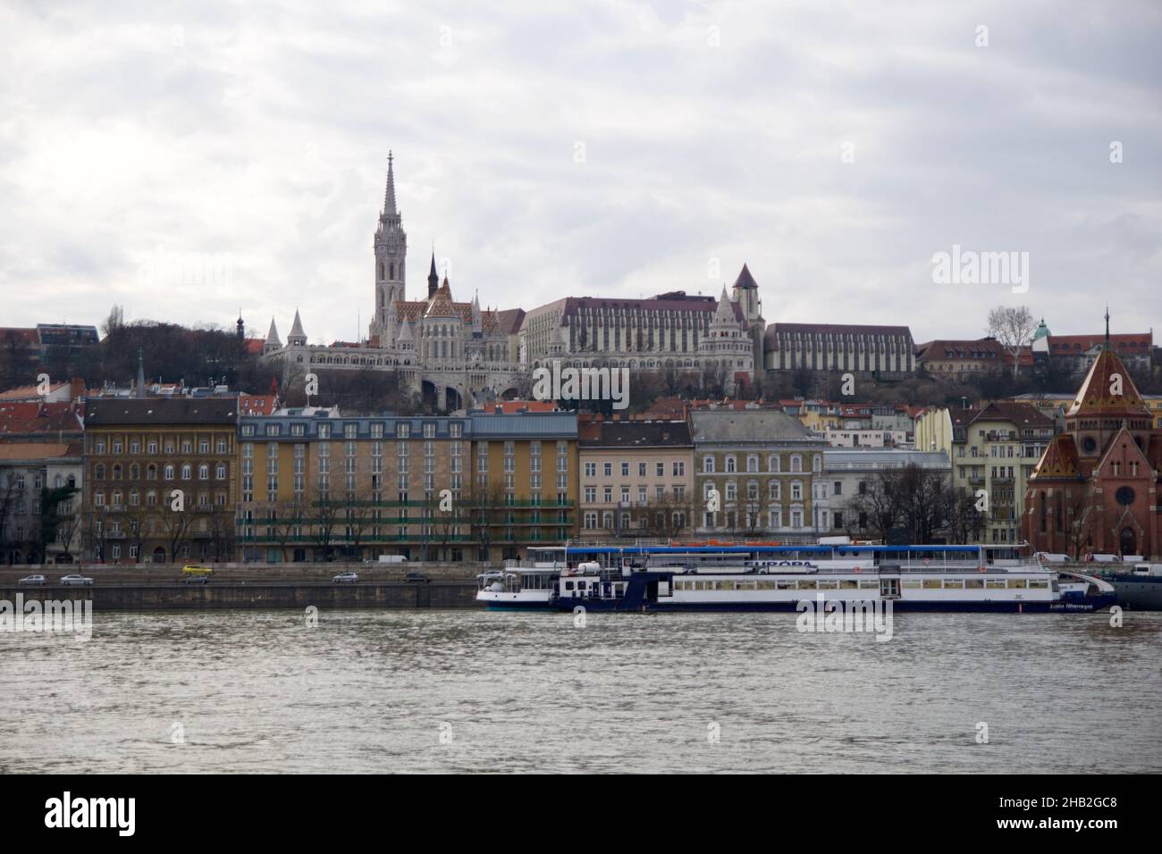 BUDAPEST, HUNGARY - 03 MARCH 2019: View of the Fishermen's Bastion ...