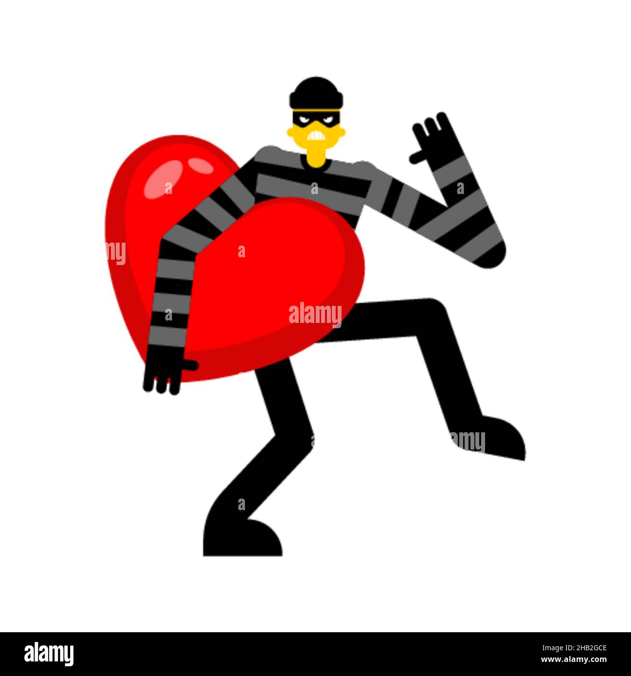 Thief stole Love. burglar stole Heart. robber carries tender passion ...