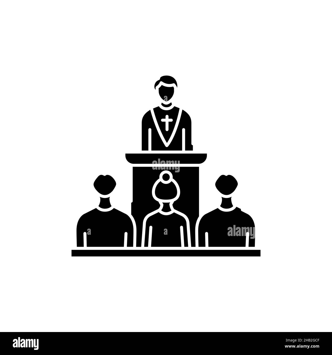 Funeral ceremony line color icon. Isolated vector element. Outline ...