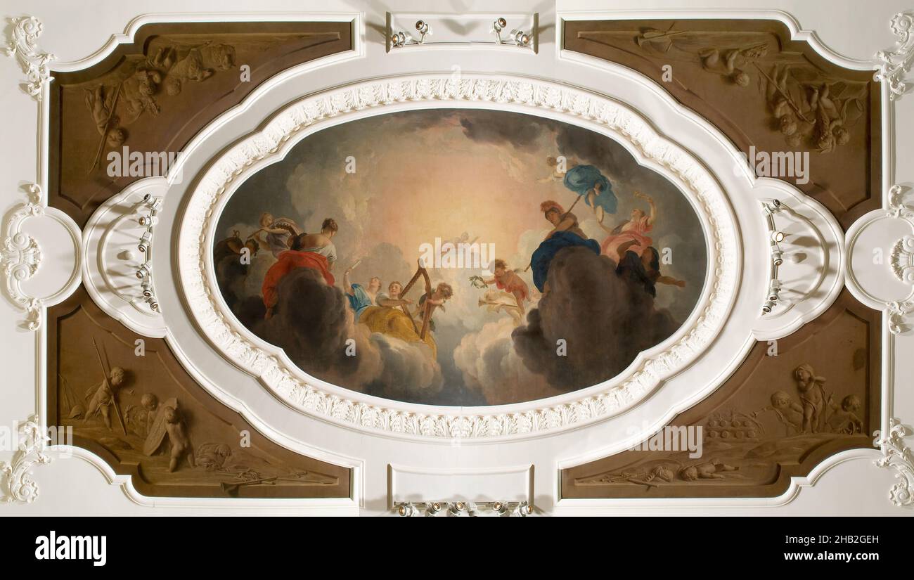 Apollo surrounded by the nine muses, Jacob de Wit, 1743 Stock Photo - Alamy